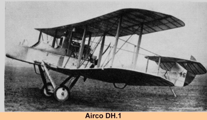 DE HAVILLAND AIRCO DH1 I DH1A